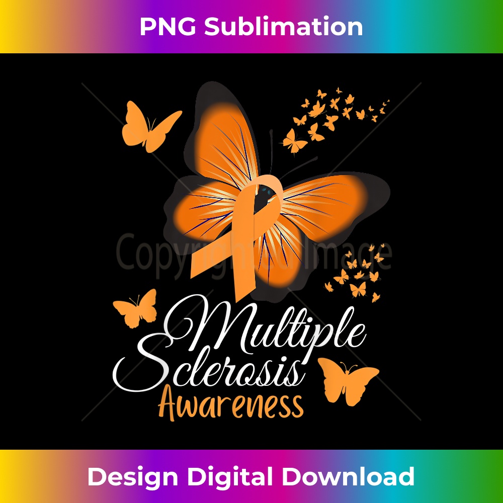 Multiple Sclerosis Awareness Orange Ribbon Butterfly - Sophi | Inspire ...