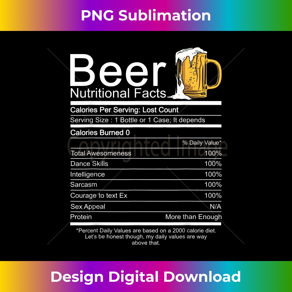 Beer Nutritional Facts - Innovative PNG Sublimation Design - | Inspire ...