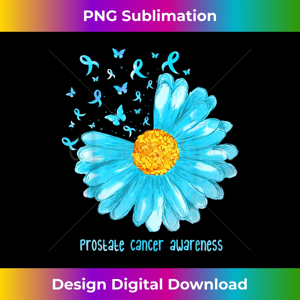 Daisy Butterfly Light Blue Ribbon Prostate Cancer Awareness | Inspire ...