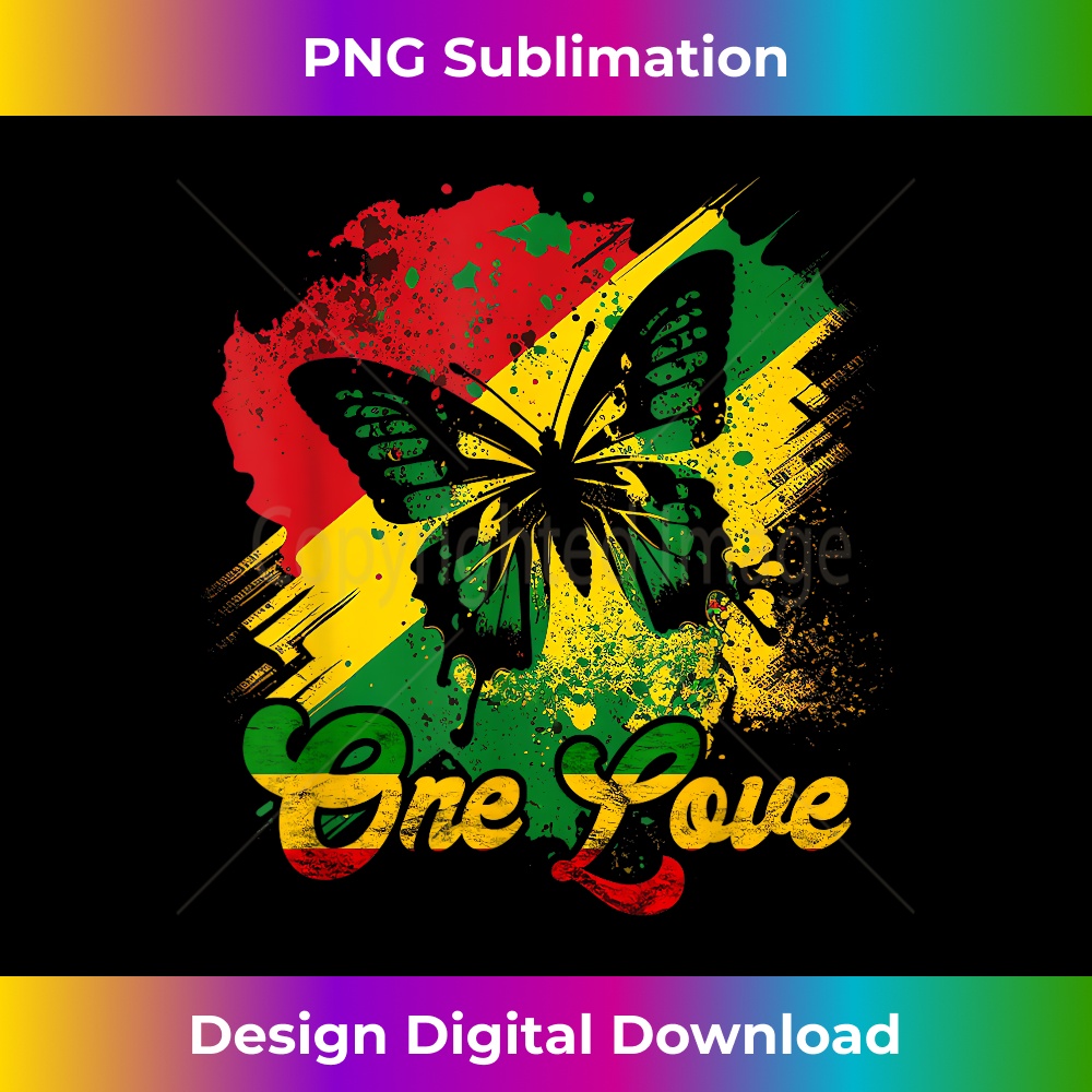 One Love Rasta Reggae Butterfly Hippie Rastafarian Pride - T | Inspire ...