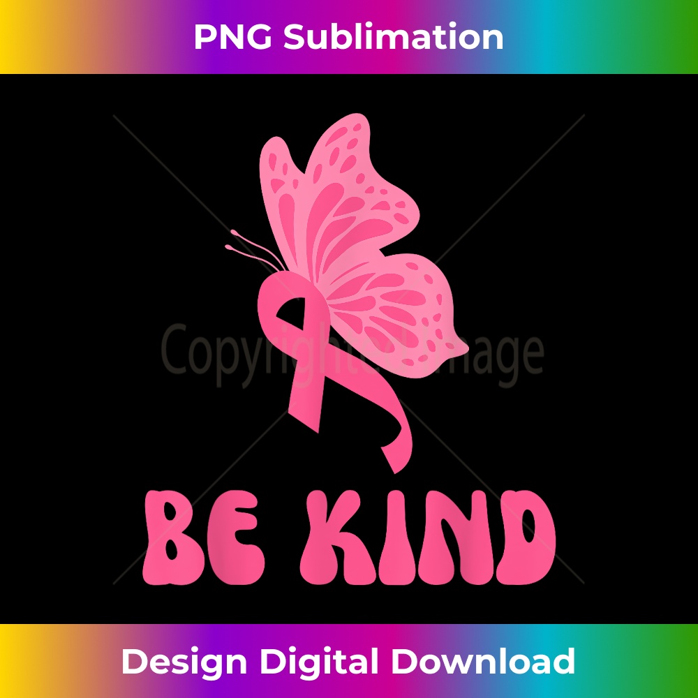 Be kind Pink Ribbon Butterfly Breast Cancer Awareness Groovy | Inspire ...