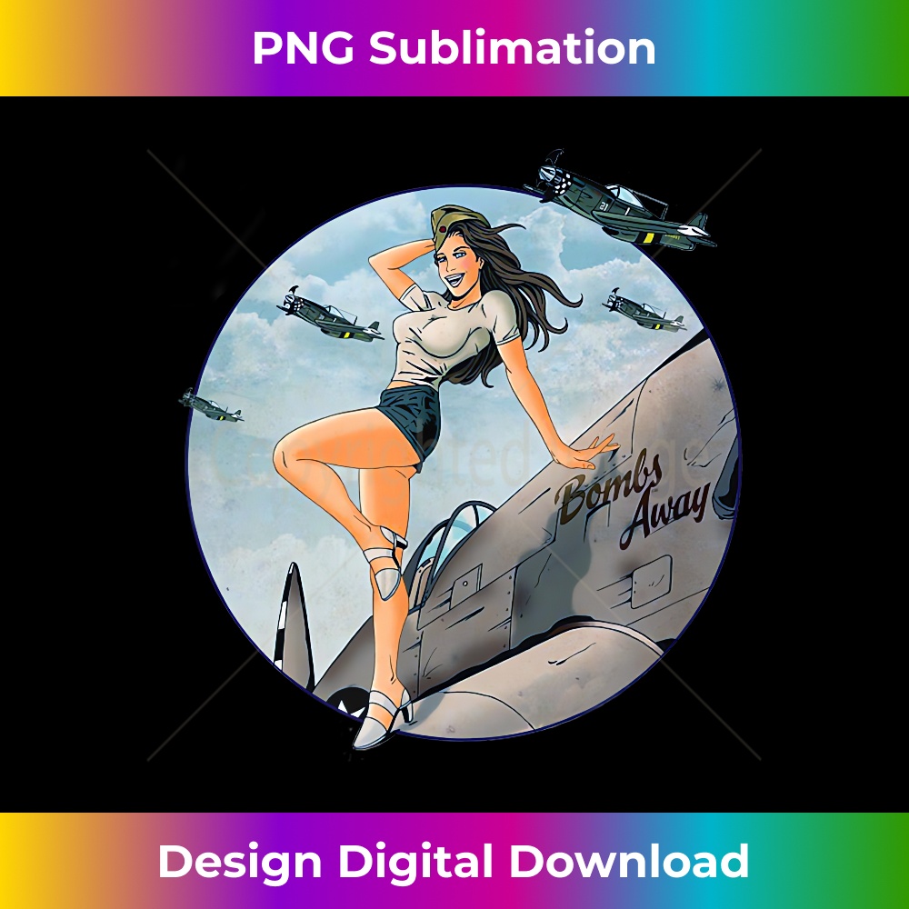 Pin up girls Air Force Bombs away WW2 Poster - Deluxe PNG Su | Inspire Uplift