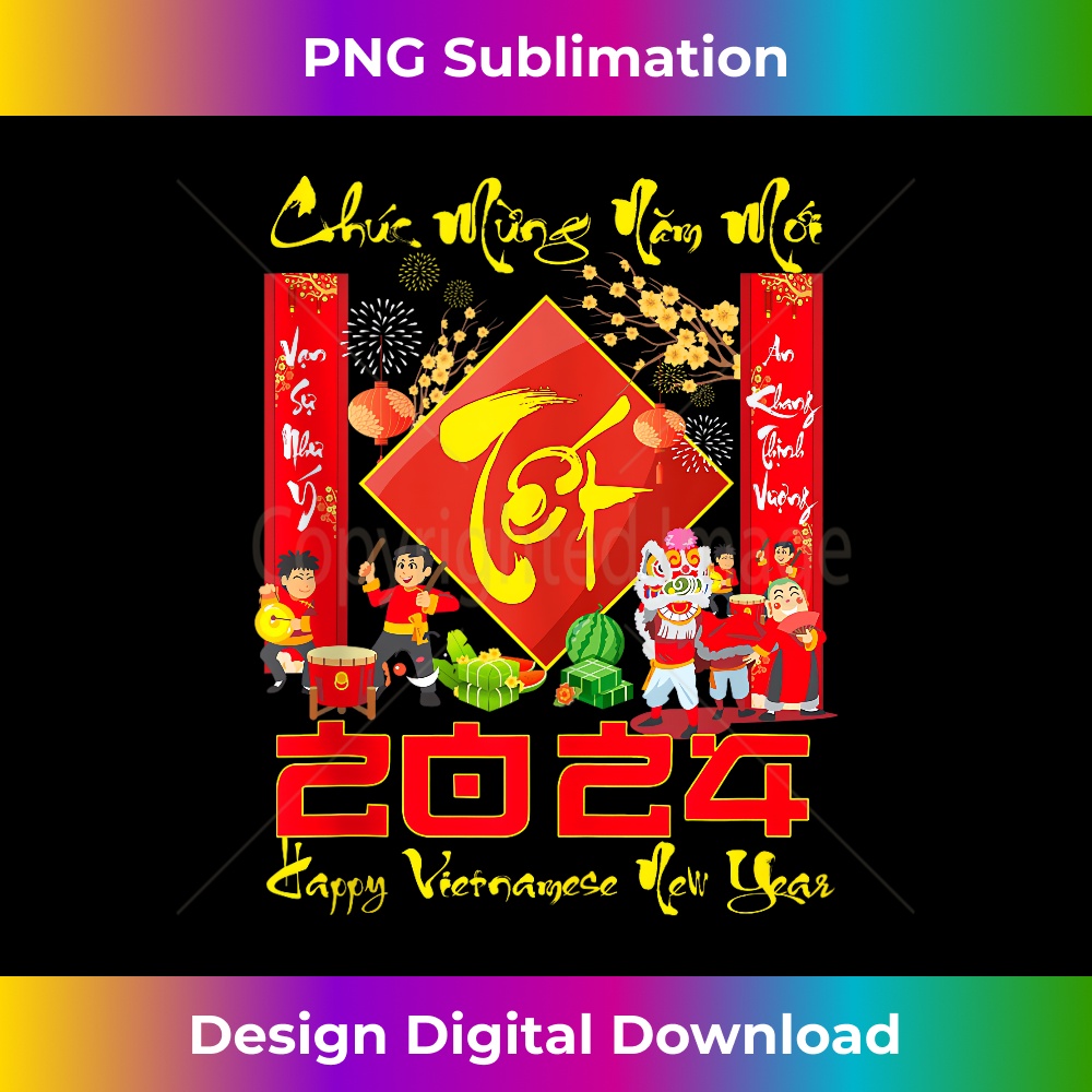 Chuc Mung Nam Moi Happy Vietnamese New Year 2024 Boy Girl Ta - Inspire ...