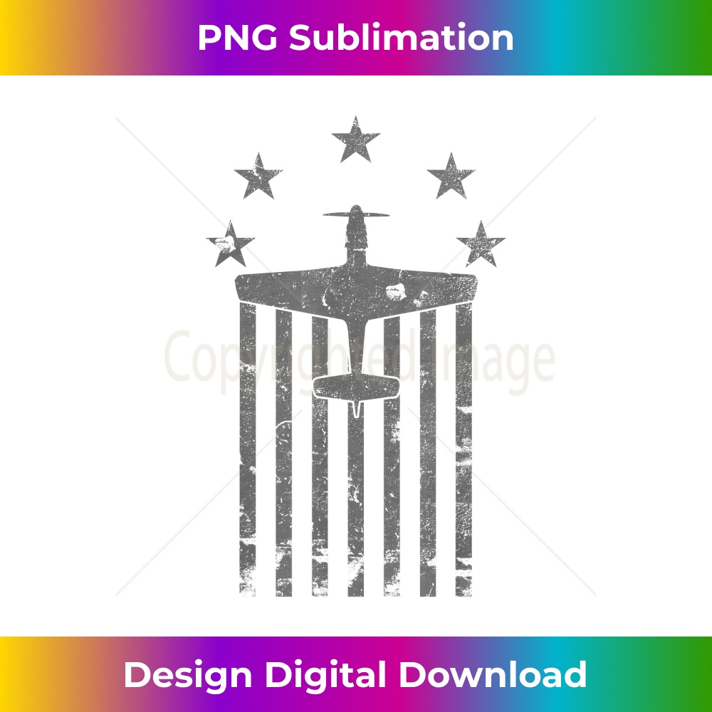 P-51 Mustang Stars & Bars Series Vintage Airplane - Edgy Sub - Inspire ...