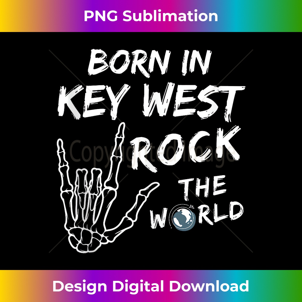 Born in KEY WEST Rock the World Funny Holiday 2024 Trip Tank | Inspire ...