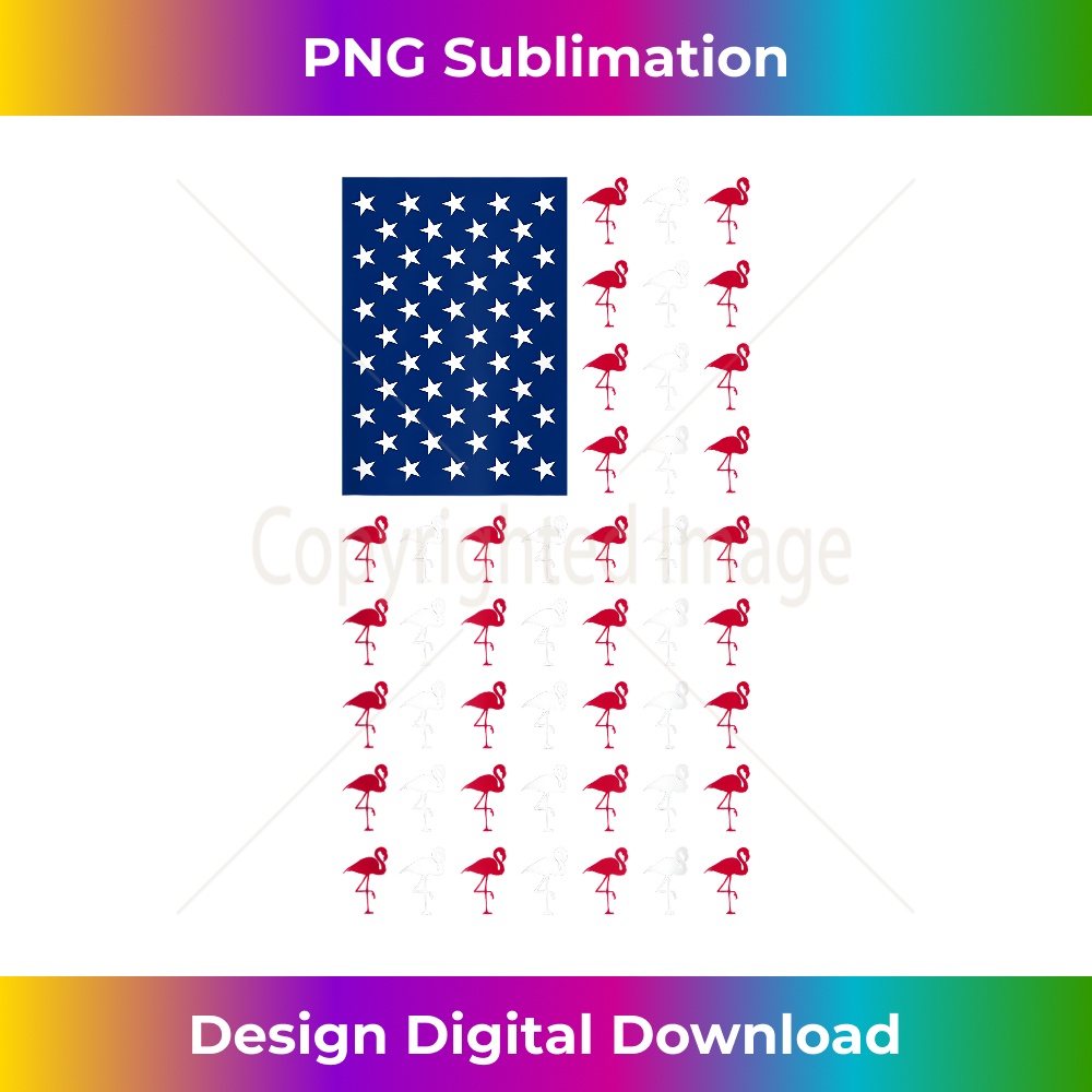 Flamingo 4th of July USA American Flag Patriotic Men Women - - Inspire ...