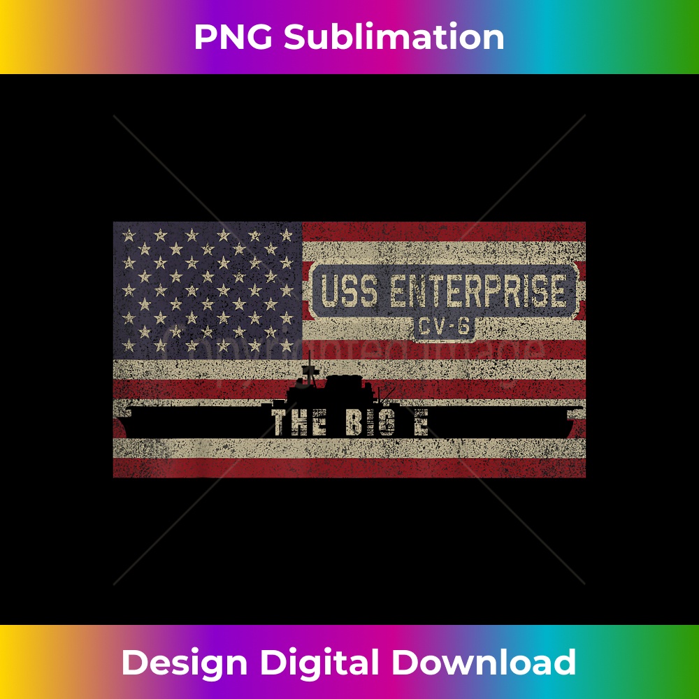 USS Enterprise CV-6 WW2 Aircraft Carrier USA American Flag 1 - Inspire ...