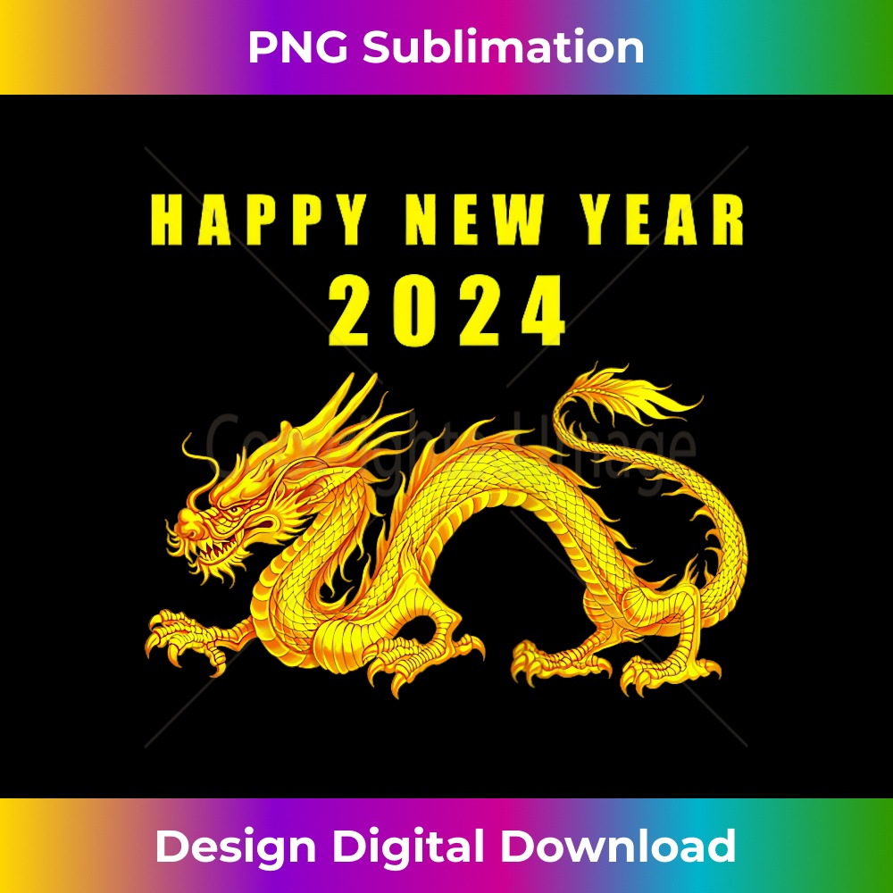 Happy New Year 2024, Year of the Dragon - back side Tank Top - Inspire ...