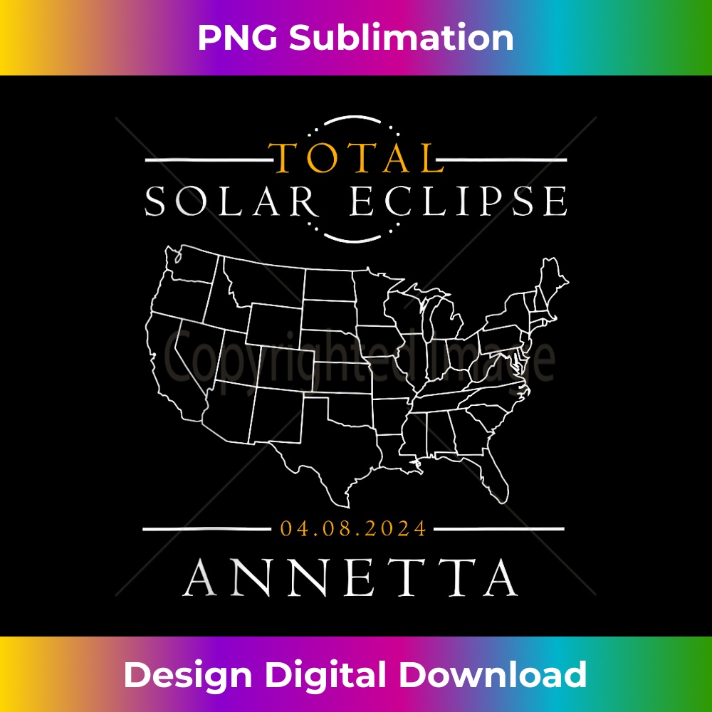USA Map - Total Solar Eclipse 2024 Annetta Tank Top 1 - Besp | Inspire ...