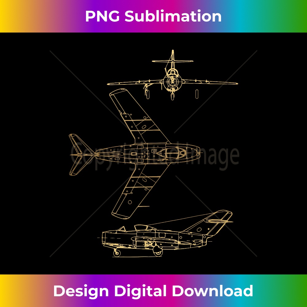 Mig-15 Soviet Plane Warbird Blueprint Schematics Diagram - C - Inspire ...