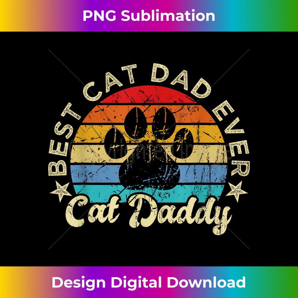 Funny Cat Daddy Cat Father Vintage Best Cat Dad Ever - Edgy | Inspire ...