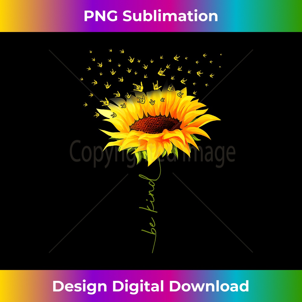 Be Kind Hippie Sunflower I Love You Deaf ASL Sign Language - | Inspire ...