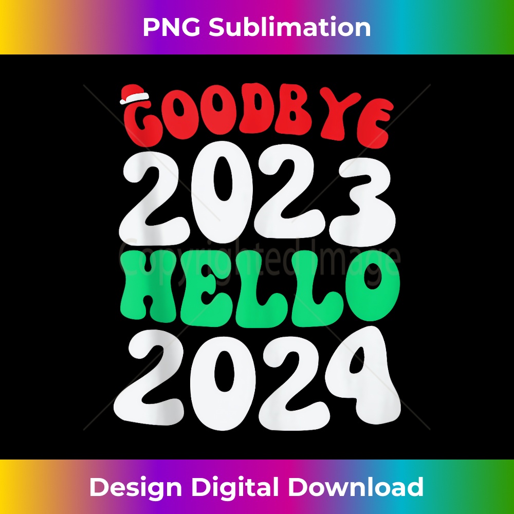 Goodbye 2023 Hello 2024 Happy New Year 2024 Family Tank Top | Inspire ...