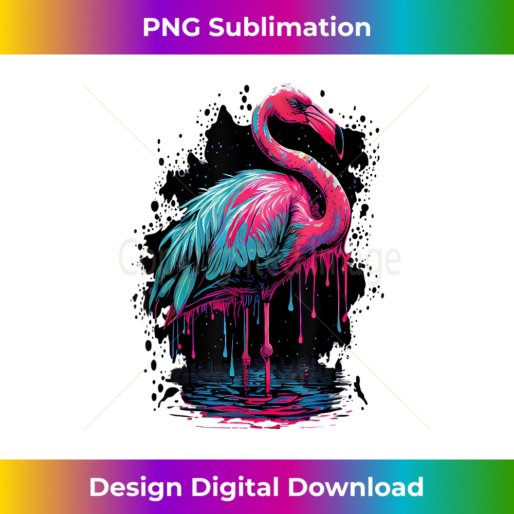 Pop Art Flamingo Paint Dripping Fun Cute Synthwave - Artisan | Inspire ...