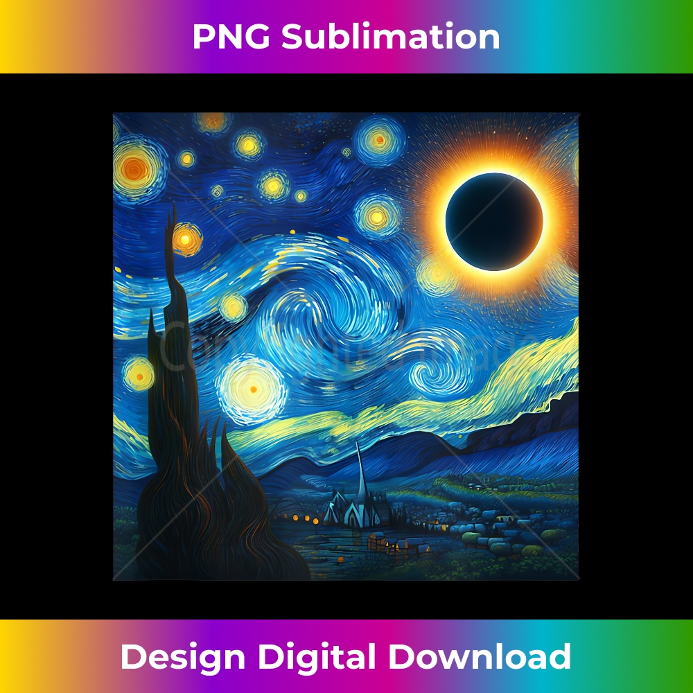 2024 Solar Eclipse Starry Night Van Gogh Men Women Boy Girl - Inspire ...