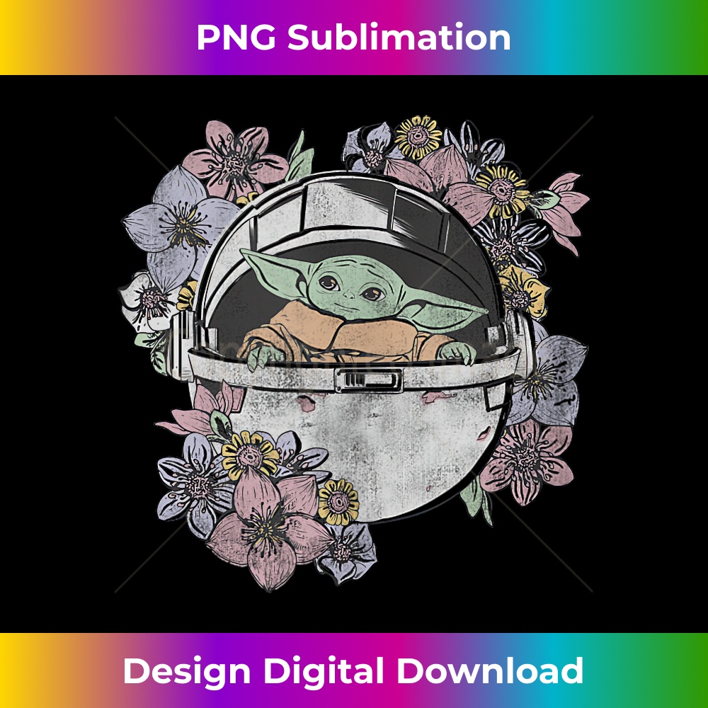 Star Wars Grogu Floral Carrier Tank Top 1 - Contemporary PNG | Inspire ...