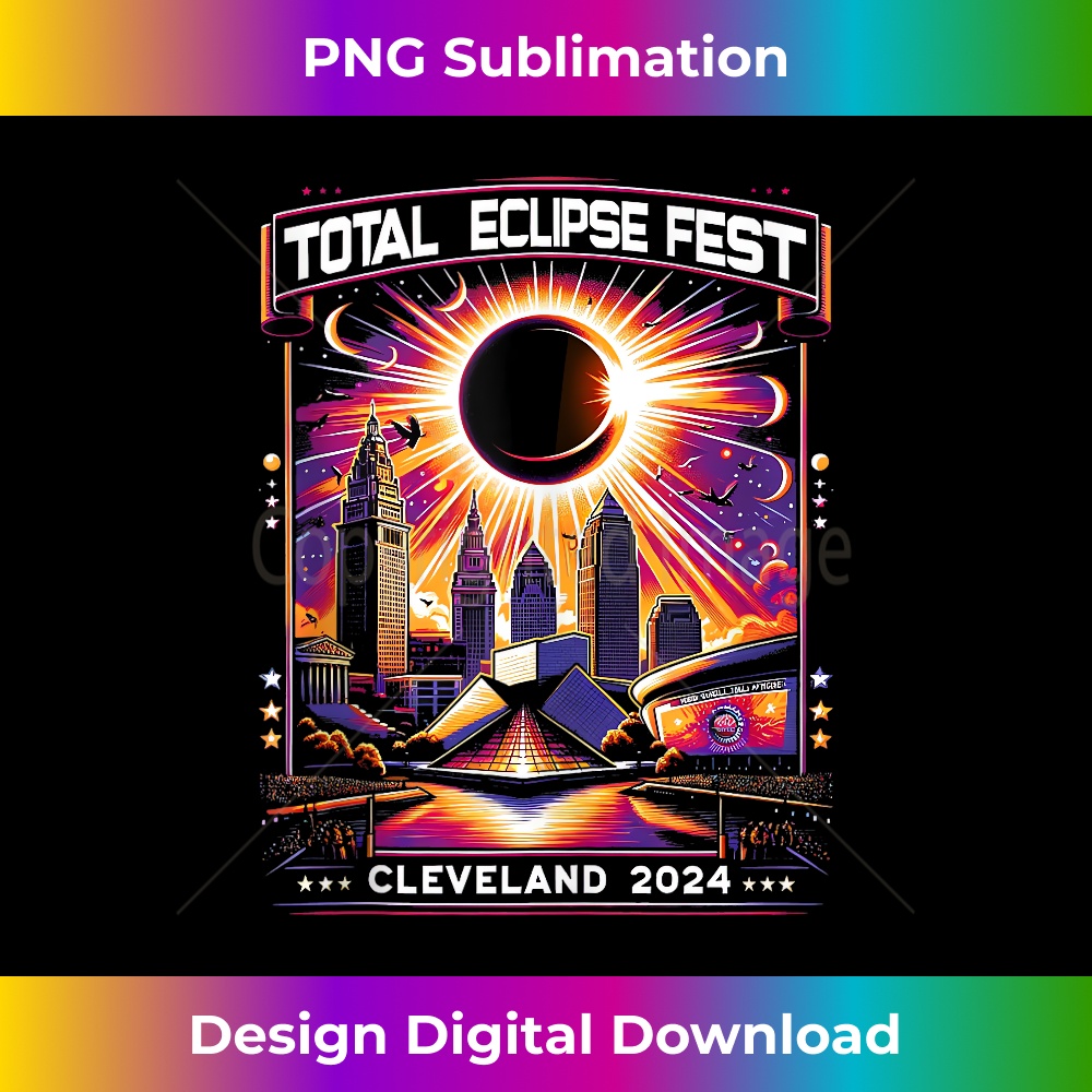 Total Eclipse Fest 2024 Festival in Cleveland Ohio Vintage T - Inspire Uplift
