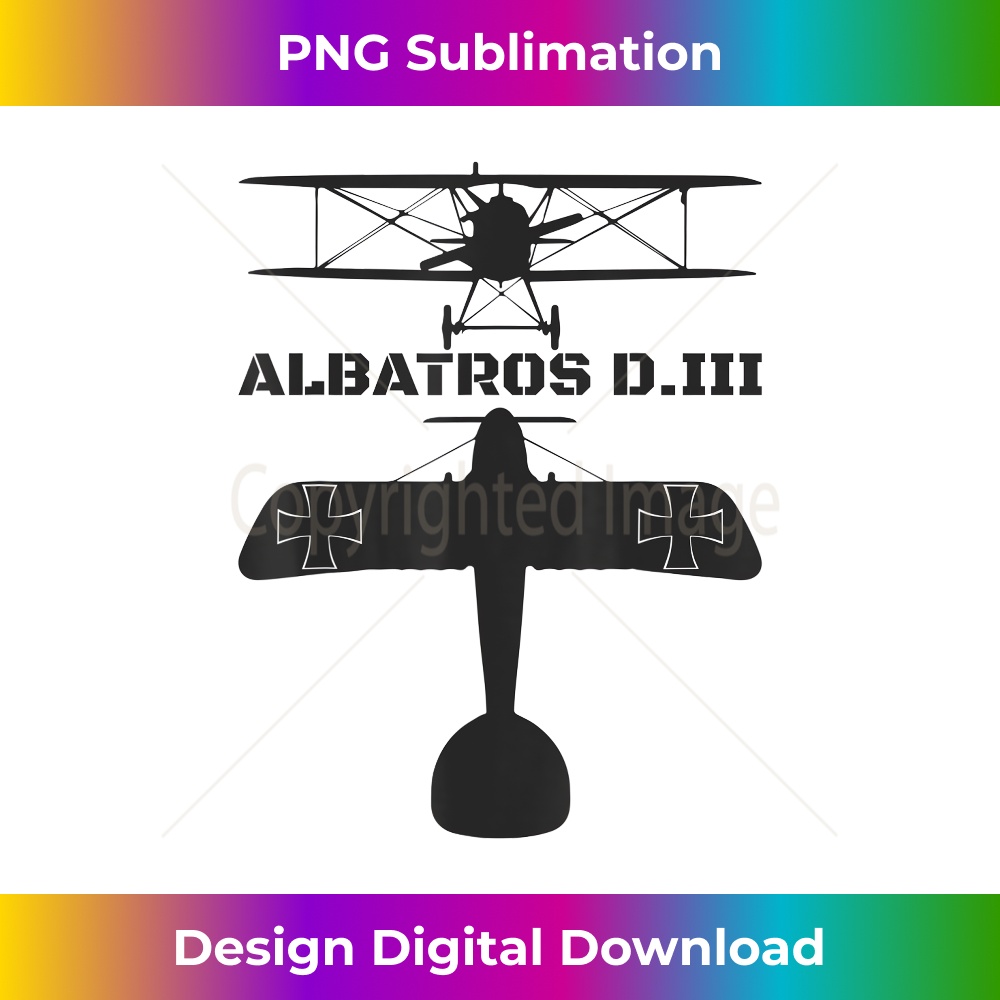 Albatros D.III Silhouette WW1 Biplane Fighter Plane Diagram | Inspire ...