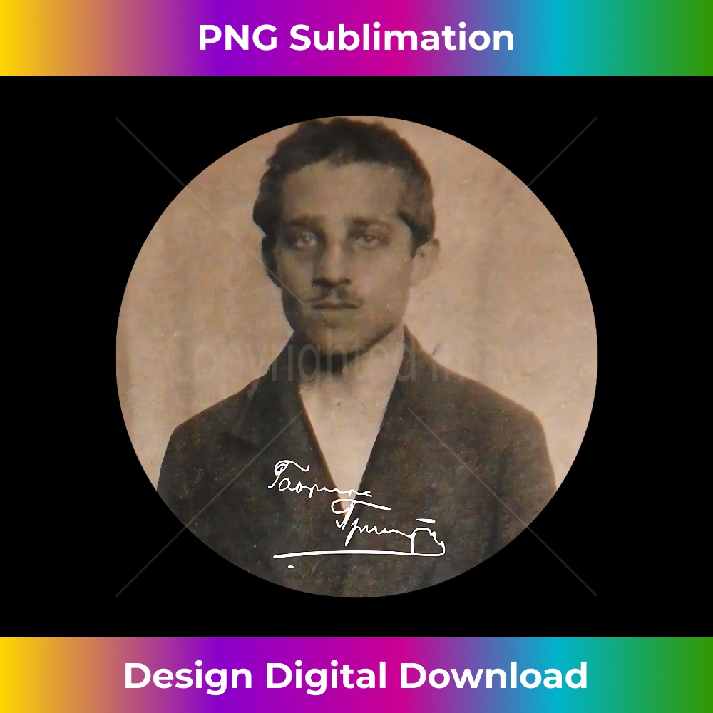 Gavrilo Princip Portrait With Signature - Contemporary PNG S | Inspire ...