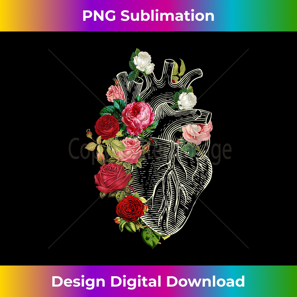 Anatomical Heart Floral Organ Cardiology Cardiac Nurse - Inn | Inspire ...