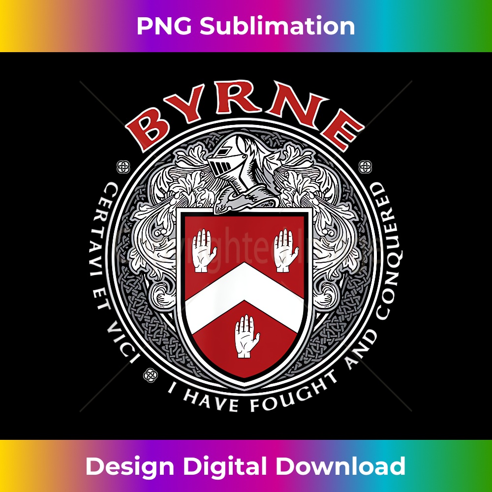 Byrne Family Crest Coat of Arms - Eco-Friendly Sublimation P | Inspire ...