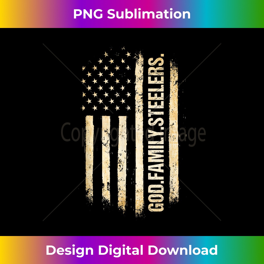 God Family Steelers Pro US American Flag Father's Day - Edgy | Inspire ...