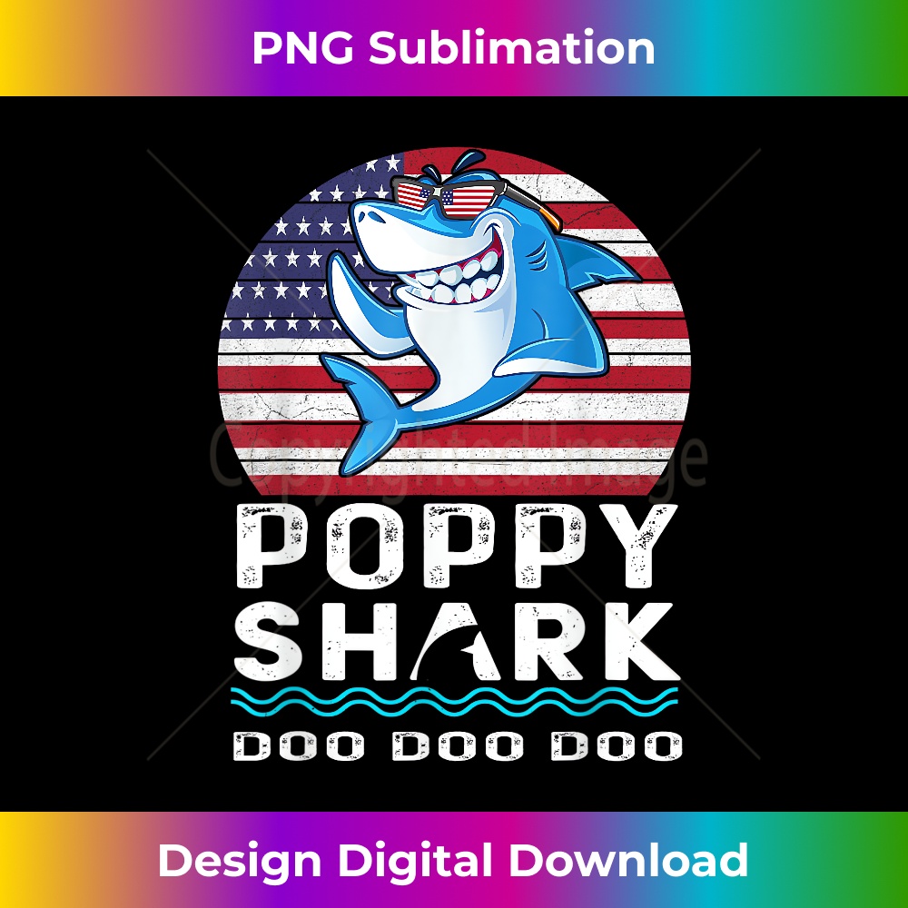 Poppy Shark Fathers Day Gift From Wife Son Daughter - Contem - Inspire ...