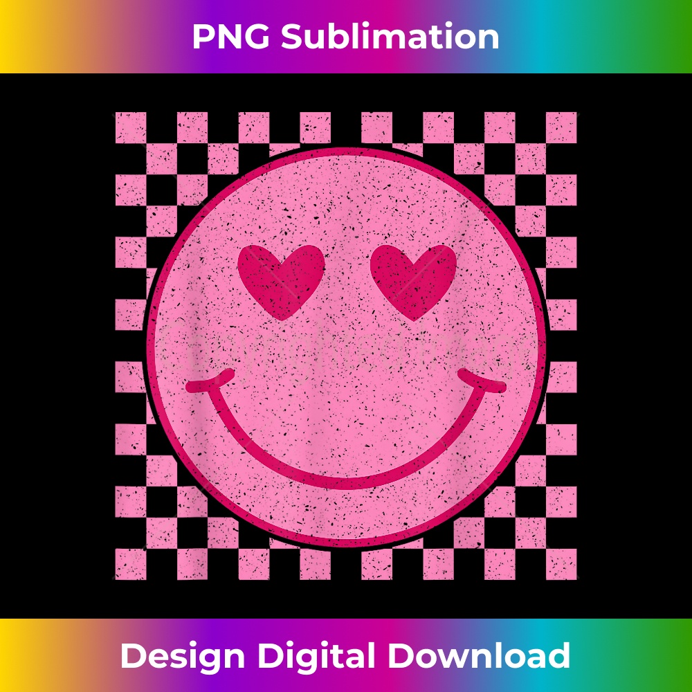 Pink Happy Face Checkered Pattern Smile Face Trendy Smiling | Inspire ...
