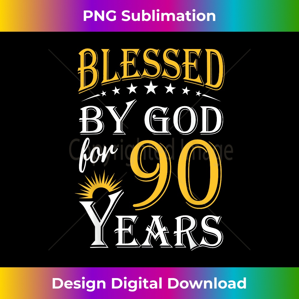 Vintage Blessed by God for 90 years Happy 90th Birthday - Be | Inspire ...
