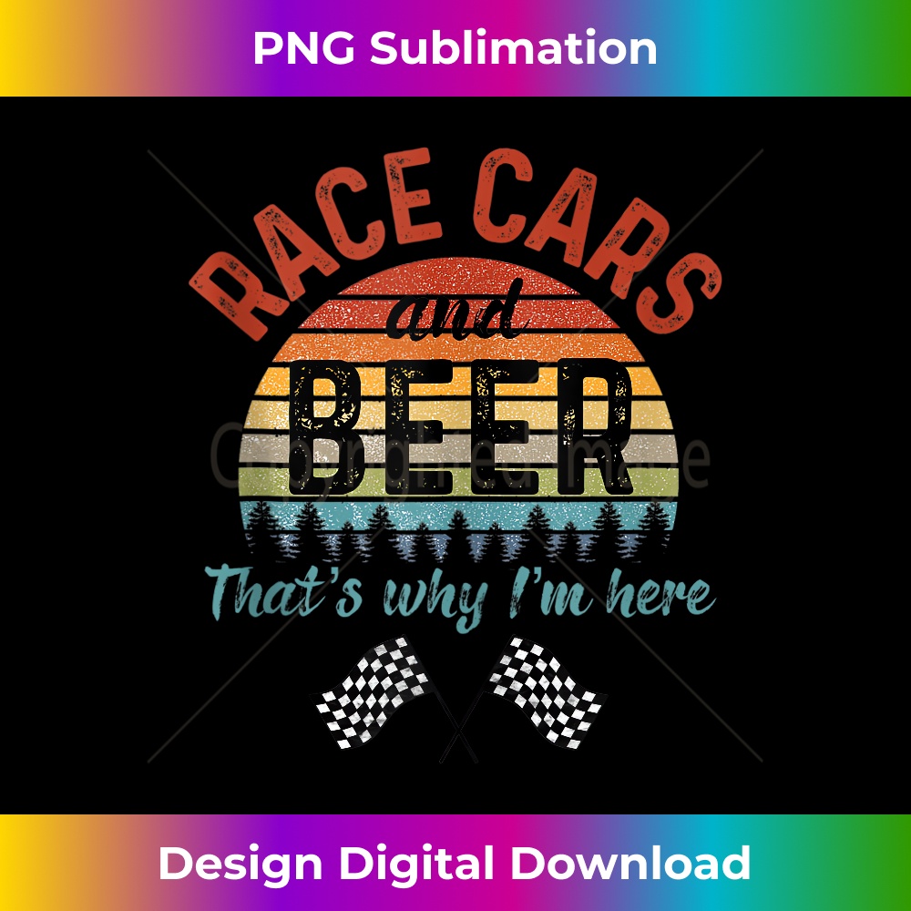 Retro Race Car Checkered Flag Fast Cars Beer Race Day Racing | Inspire ...
