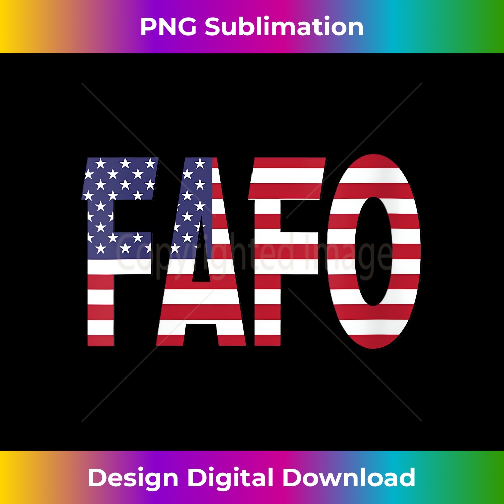 Womens FAFO American Flag V-Neck - Artisanal Sublimation PNG | Inspire ...