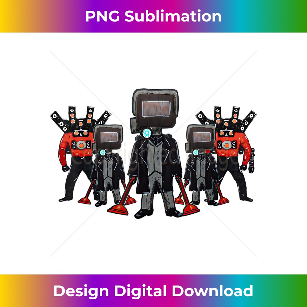 Skibidi Toilet, Speaker man Camera man, TV man Costume Long - Inspire ...