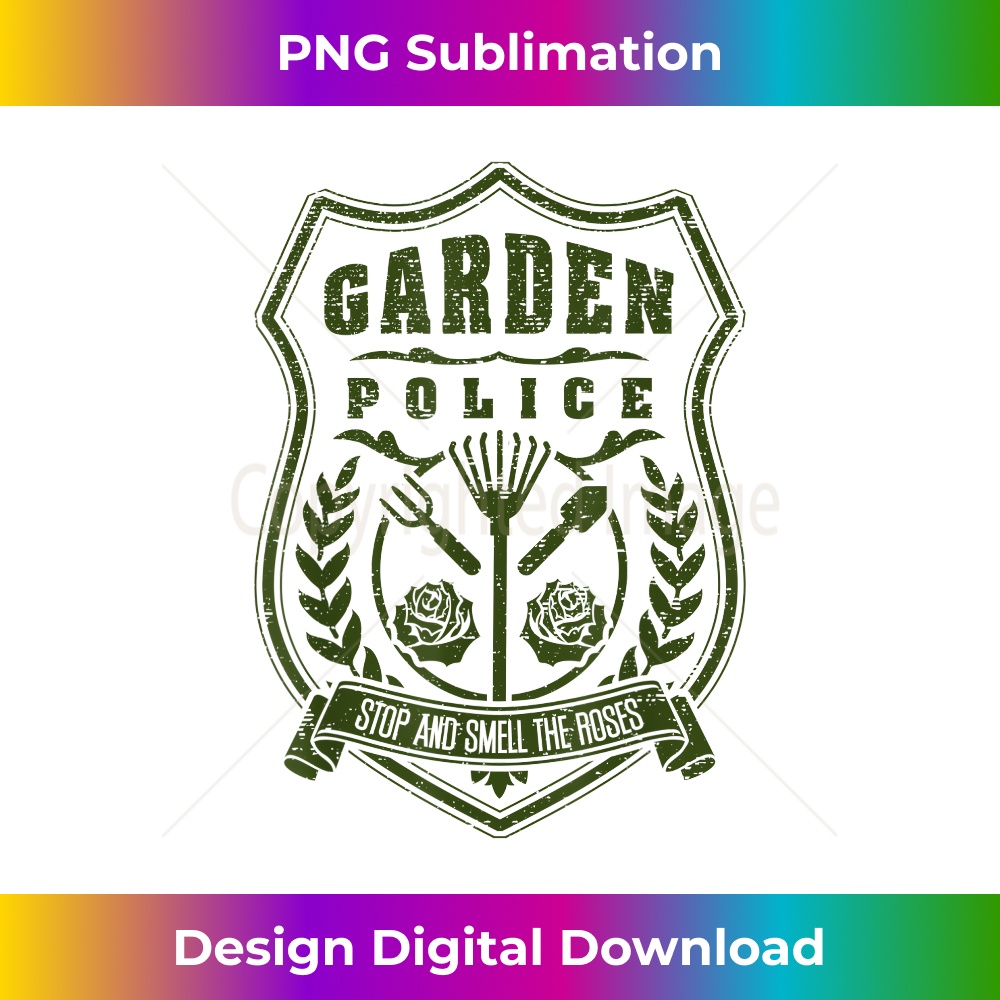 Garden Police Badge Gardener Vintage Distressed Gardening - | Inspire ...