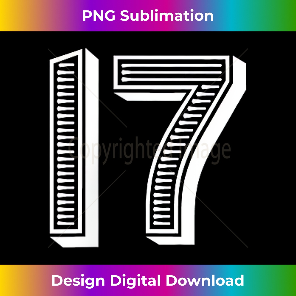 Number Seventeen #17 on Front and Back Sports Team Uniform - | Inspire ...