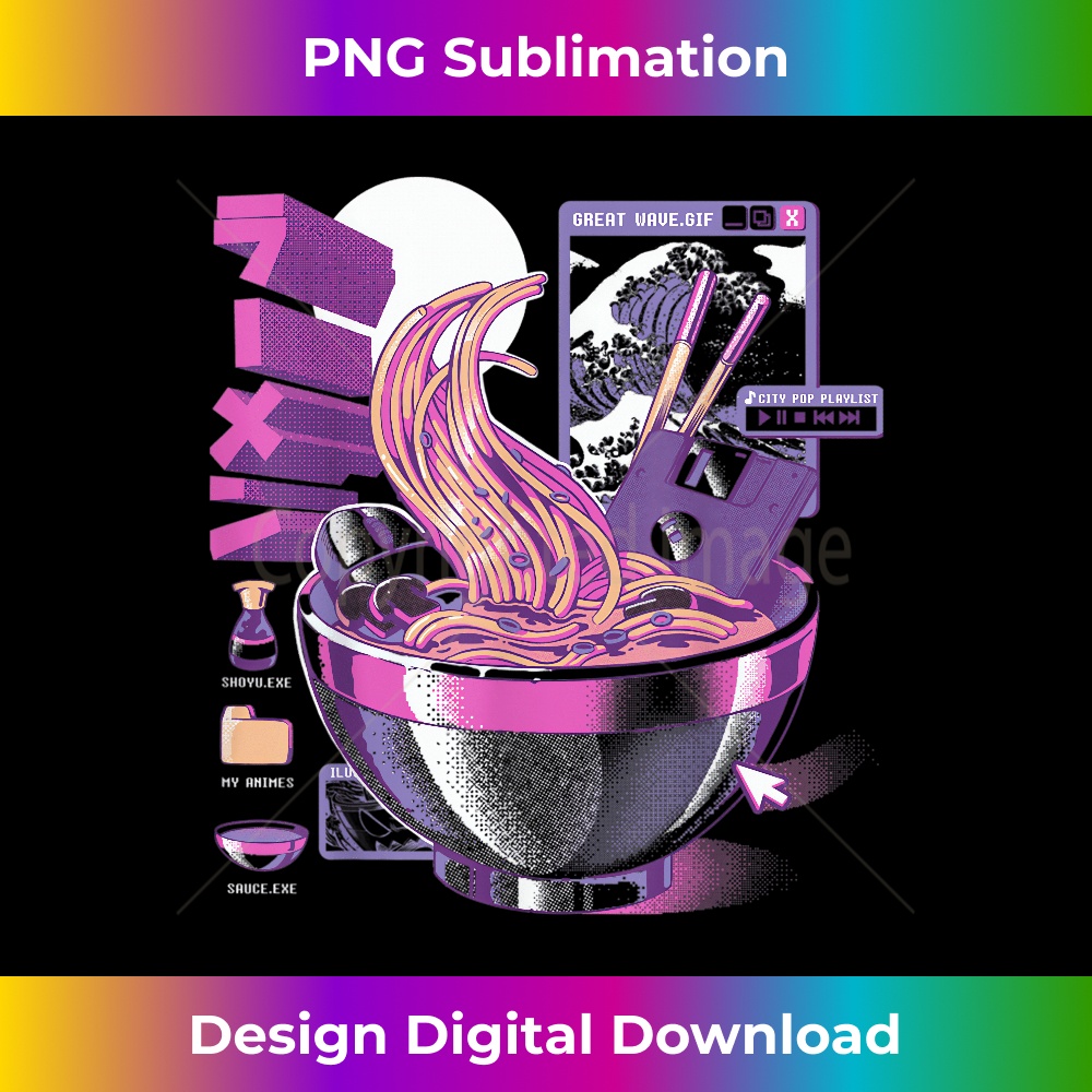 Web Ramen Great Wave Off Kanagawa Vaporwave Noodle - Sleek S | Inspire ...