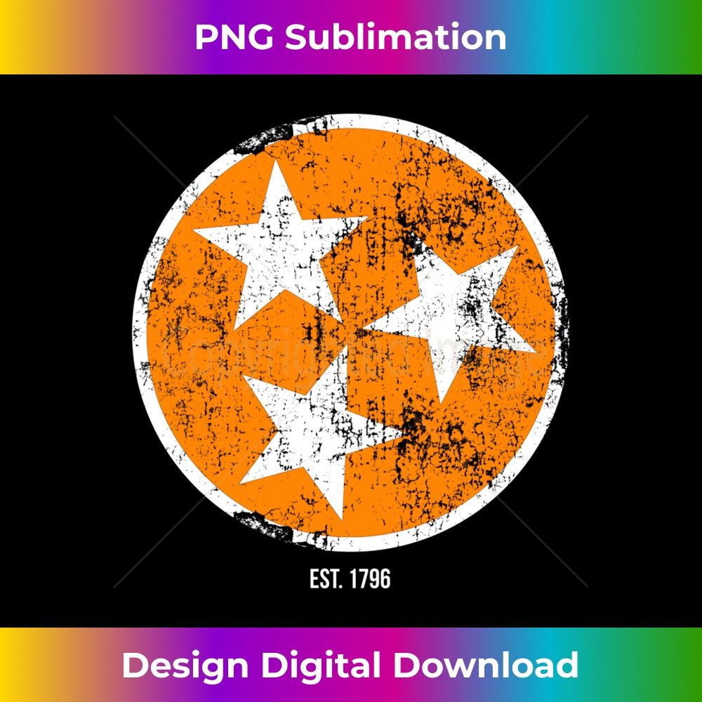 3 Star TN Flag Orange & White Tennessee State Flag Est. 1796 | Inspire ...