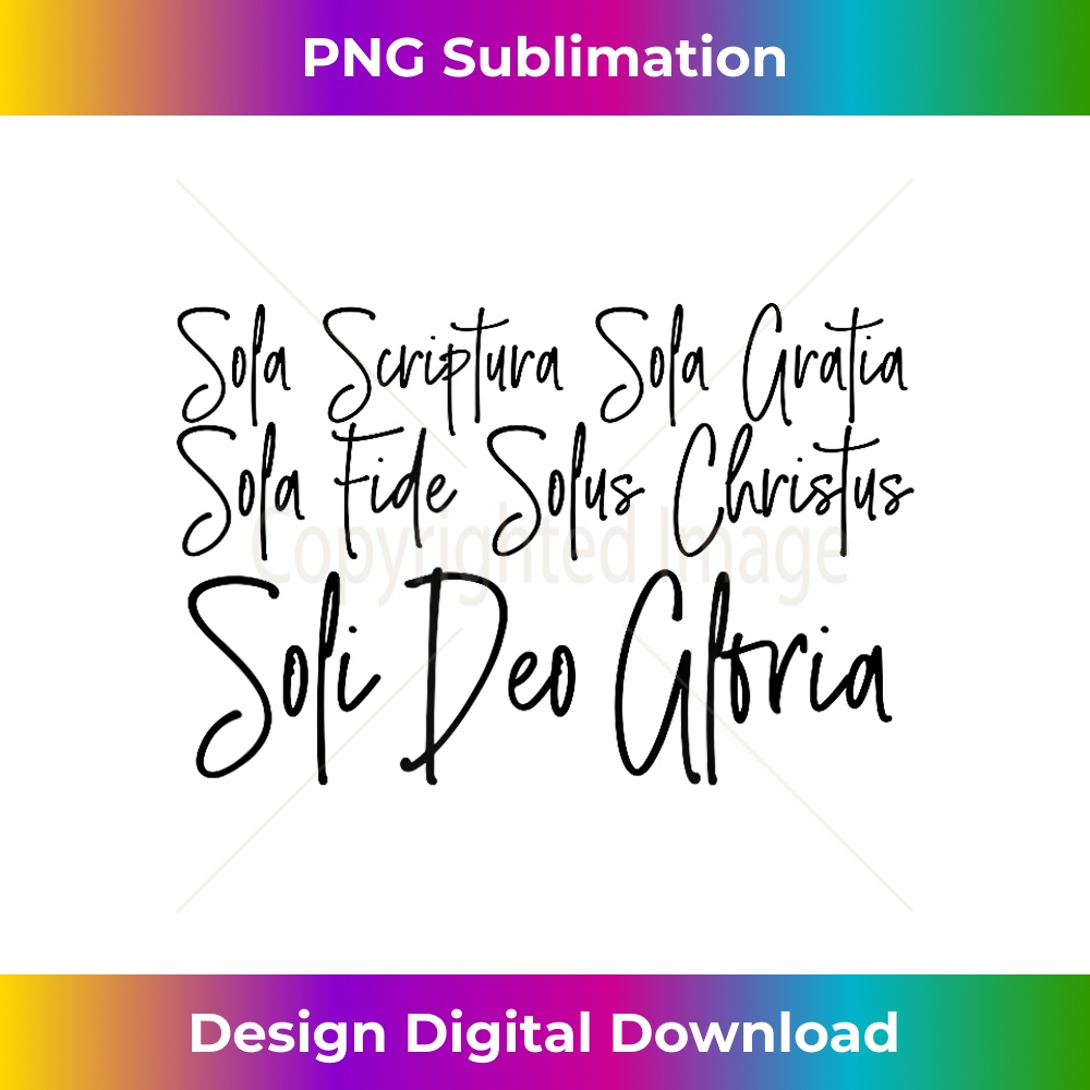 Five Solas Script Reformed Christian - Luxe Sublimation PNG | Inspire ...