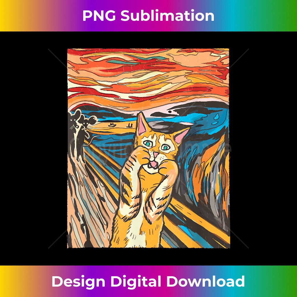 The Scream Cat Parody Funny Cat Parody Art Painting - Chic S | Inspire ...