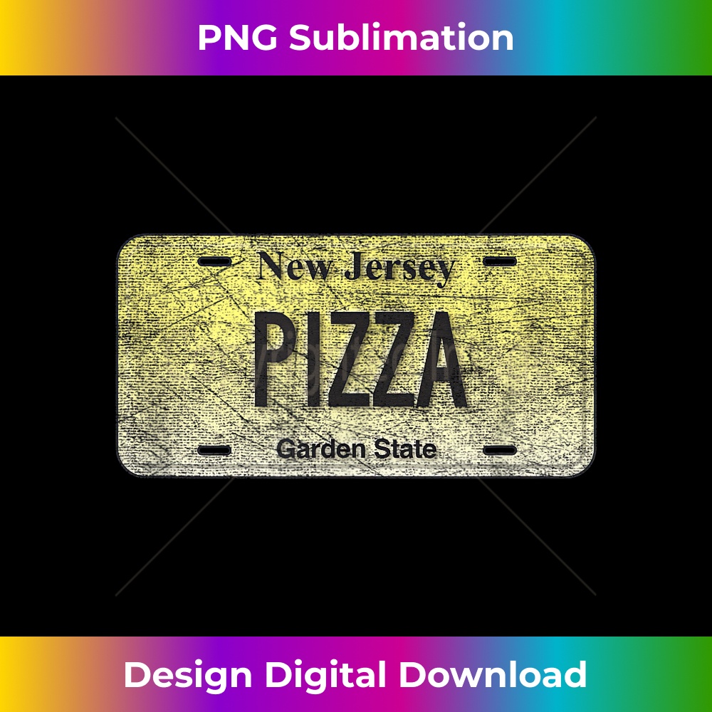 Funny NJ State Vanity License Plate PIZZA - Vibrant Sublimat | Inspire ...