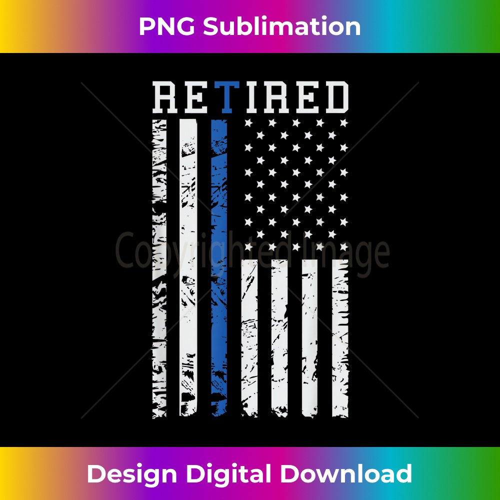 Thin Blue Line American Flag Retired Law Enforcement - Minim | Inspire ...