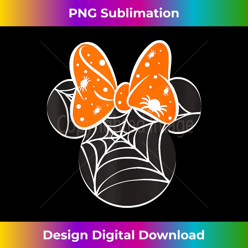 Disney Mickey & Friends Halloween Minnie Spider Web Logo Tan | Inspire ...
