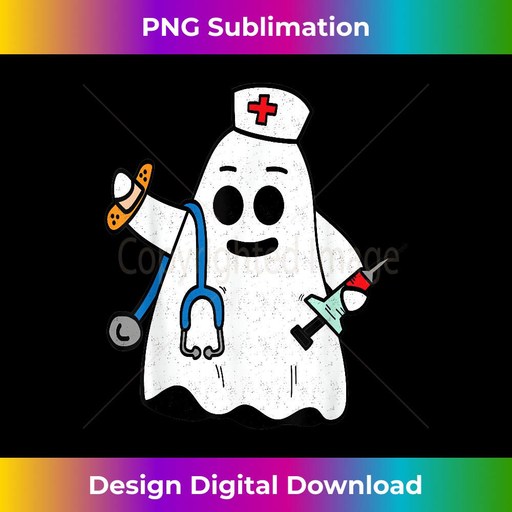 Nurse Ghost Scrub Cute Halloween Costume For Nurses Women RN | Inspire ...