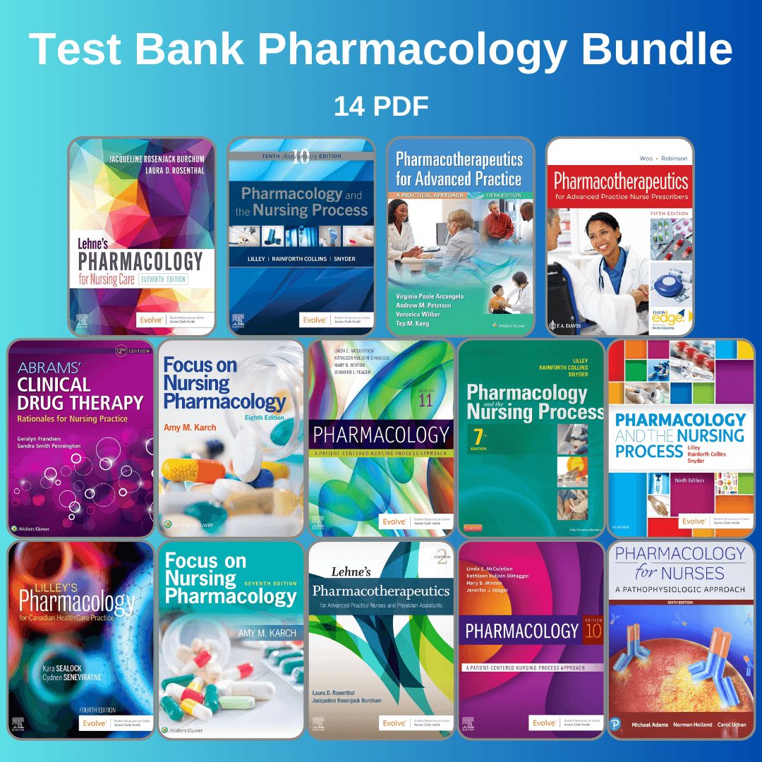 Comprehensive Pharmacology Test Bank Bundle for Nursing | Inspire Uplift