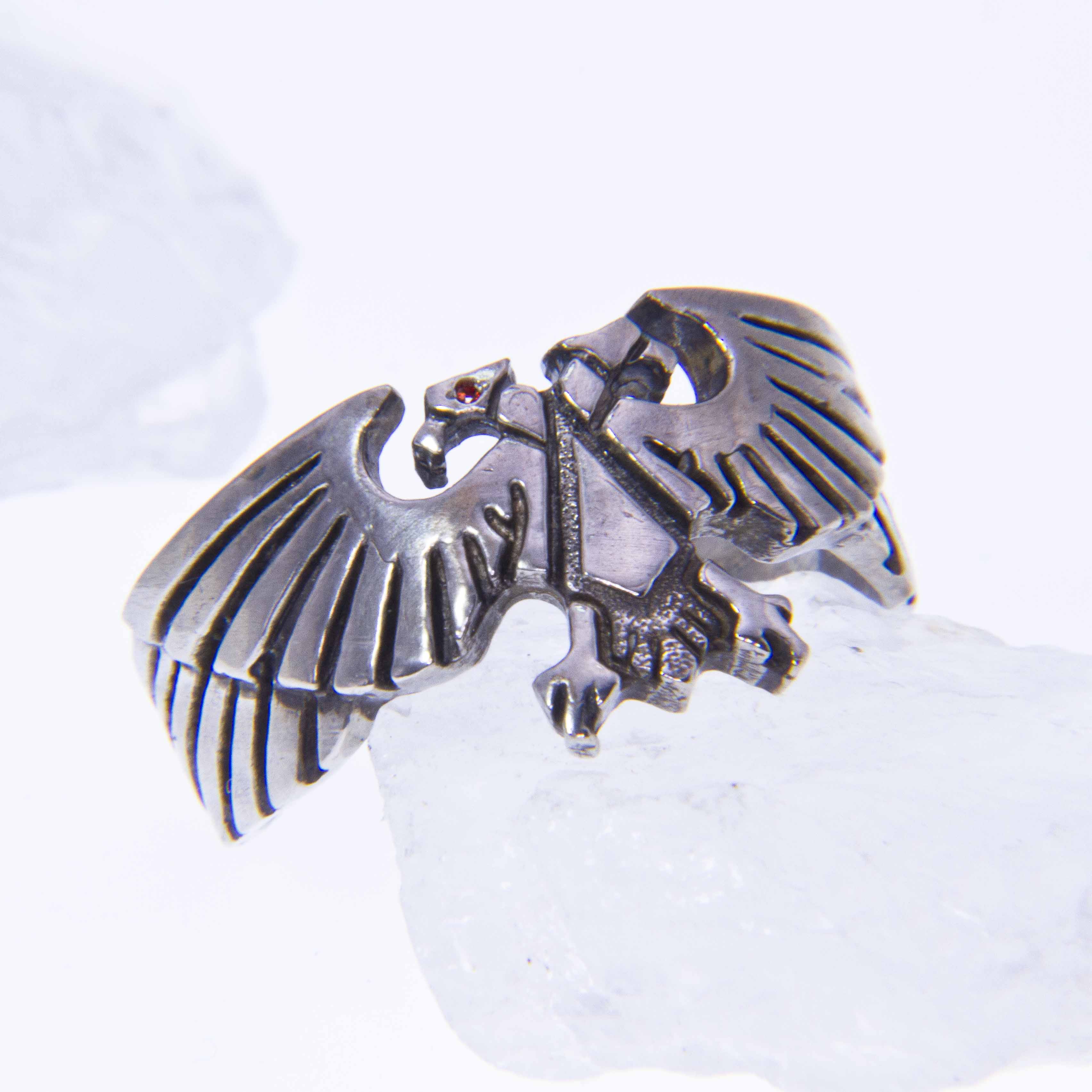 Warhammer 40K Imperial Aquila Ring with Cubic Zirconia | Inspire Uplift