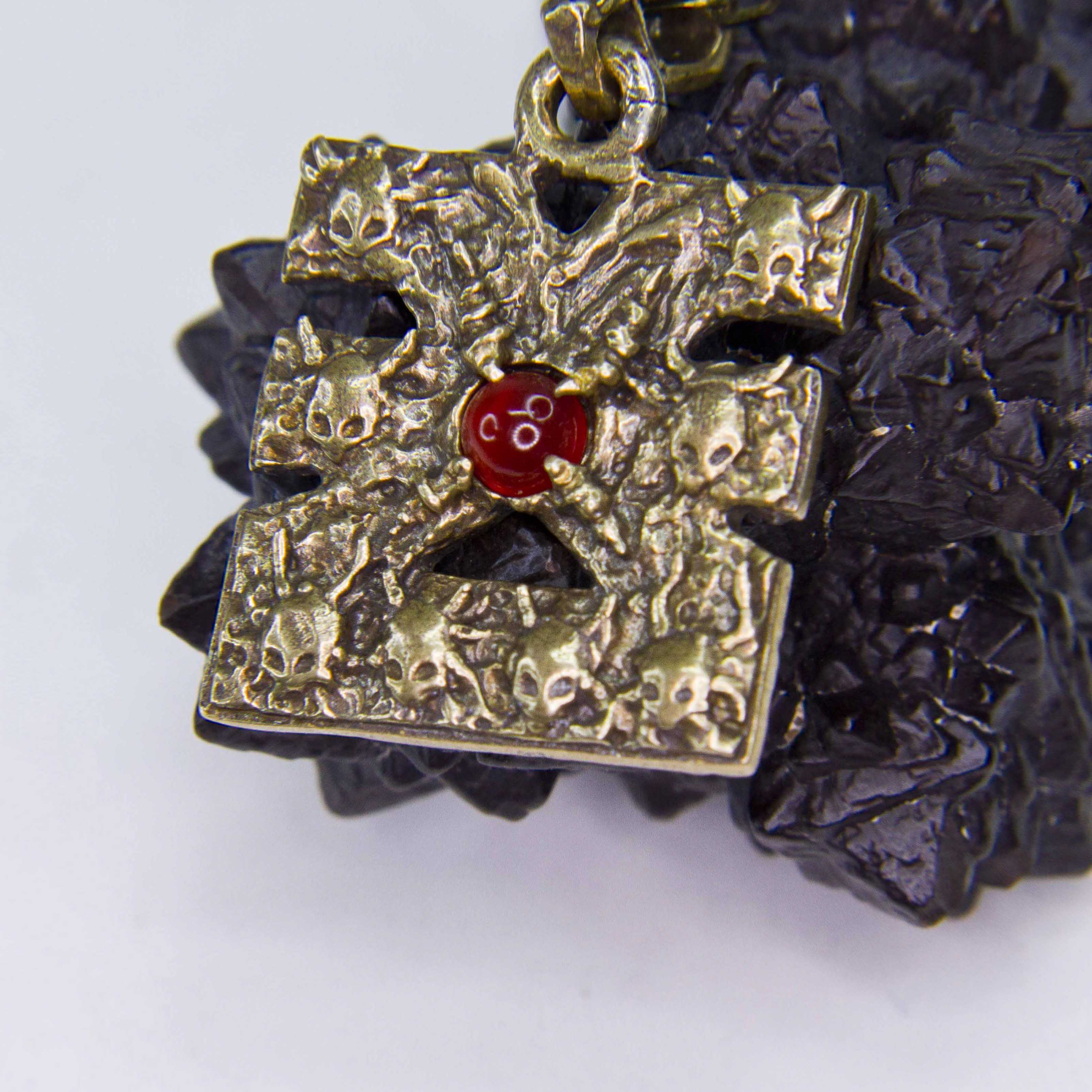 Handmade Pendant Symbol of Khorne (Solid Brass) | Inspire Uplift