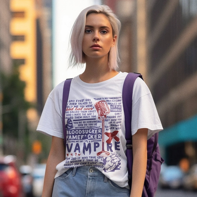 Vampire Shirt - Olivia Rodrigo GUTS Album Merch | Inspire Uplift
