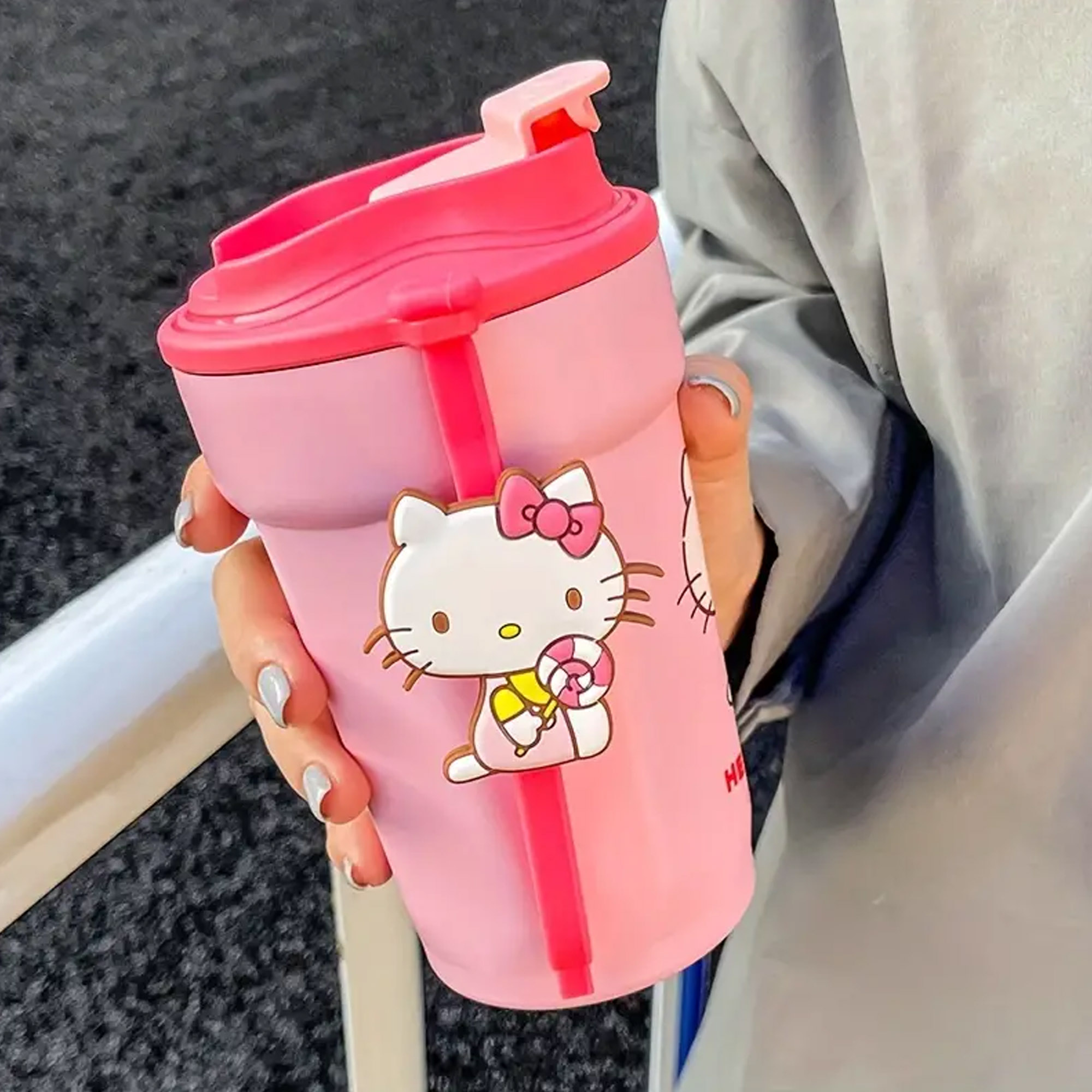 Hellokitty Coffee Insulated Bottle, Cute Water Bottle, Drink | Inspire ...