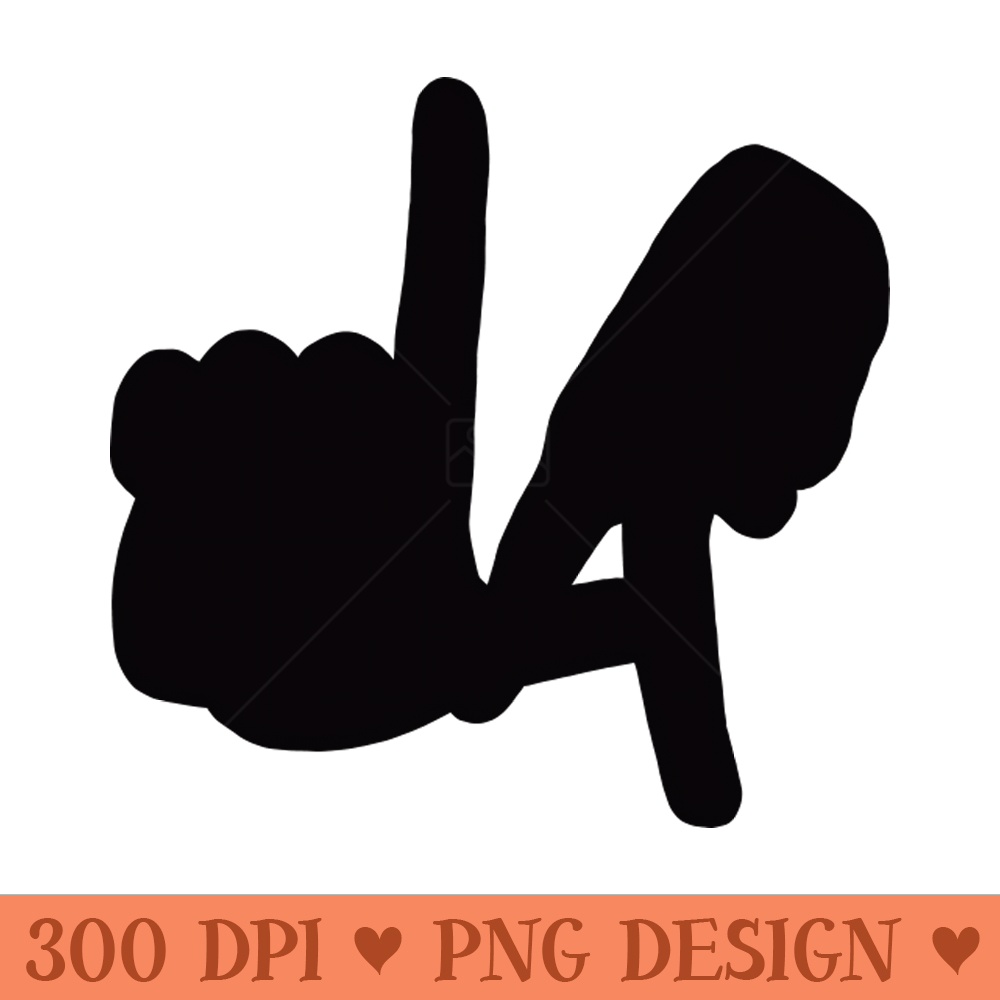 LA Hands Silhouette, Black - PNG Printables | Inspire Uplift