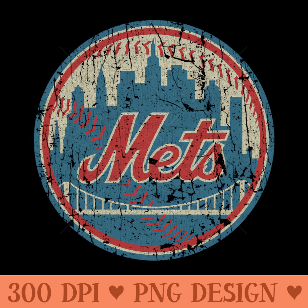 VINTAGE RETRO STYLE - NY METS BASEBALL 70S - PNG File Downlo | Inspire ...