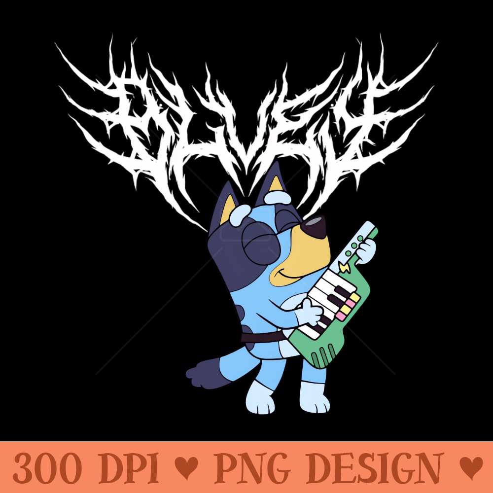 Black Metal Bluey - PNG Download Bundle | Inspire Uplift